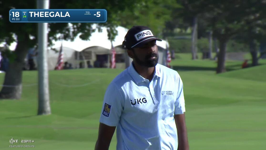 Sahith Theegala | Round 2 | 18th hole | Shot 3 | 2025 Sony Open