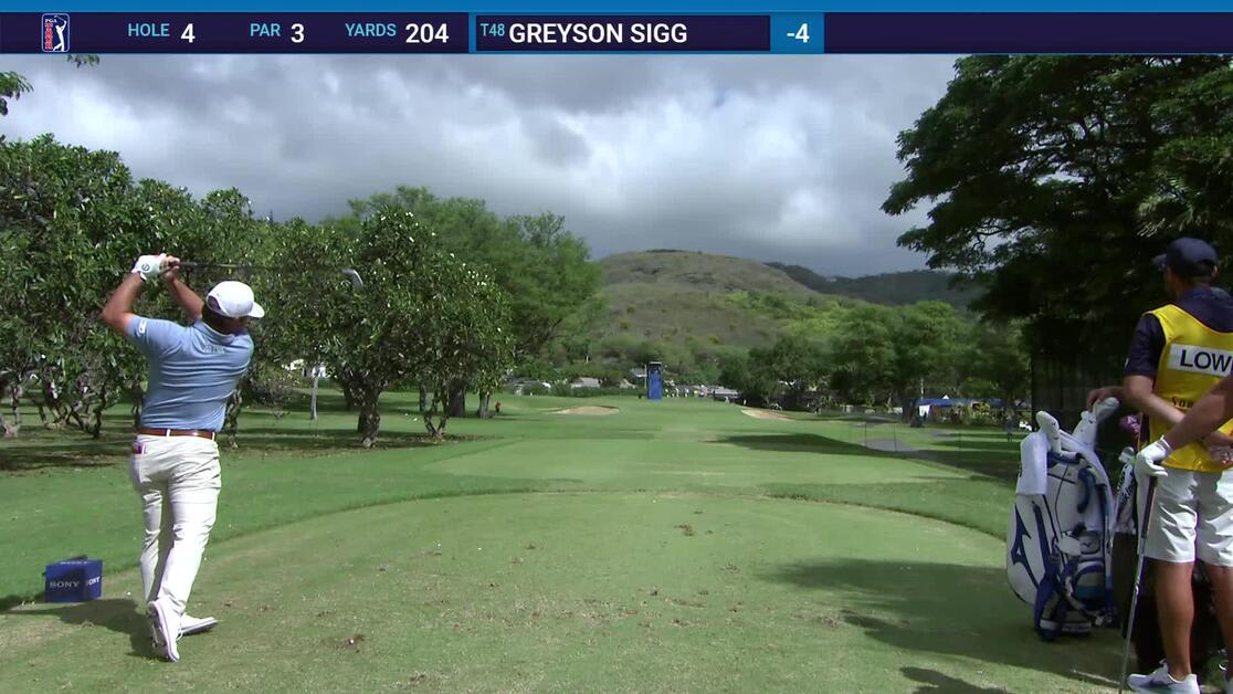 Greyson Sigg | Round 3 | 4th hole | Shot 1 | 2025 Sony Open