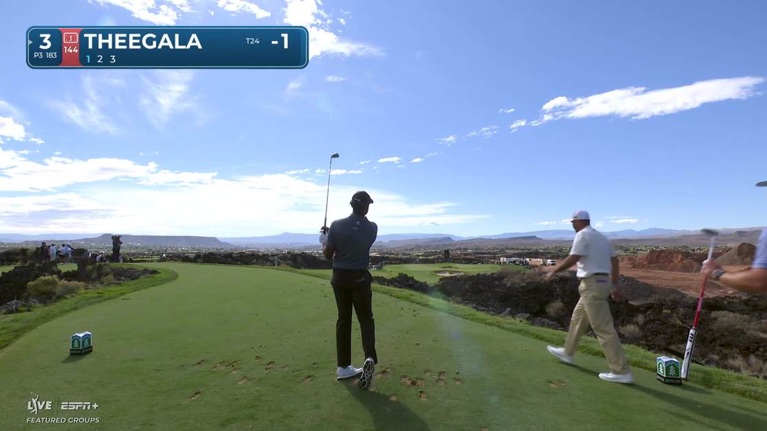 Sahith Theegala | Round 1 | 3rd hole | Shot 1 | 2025 Bank of Utah