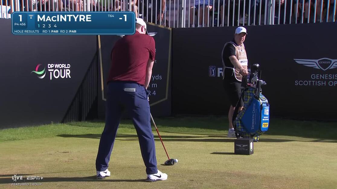 Robert MacIntyre | Round 3 | 1st hole | Shot 1 | 2025 Genesis Scottish Open