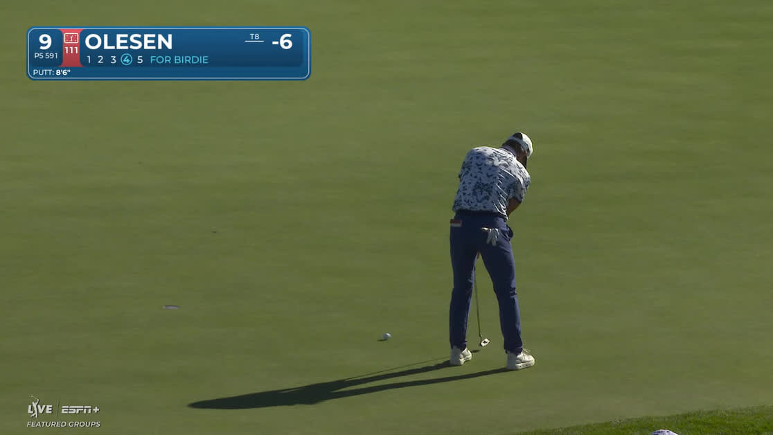 Thorbjørn Olesen | Round 2 | 9th hole | Shot 4 | 2025 Bank of Utah