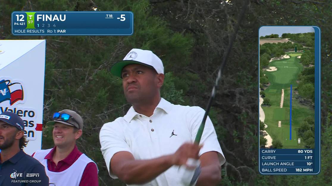 Tony Finau | Round 2 | 12th hole | Shot 1 | 2026 Valero