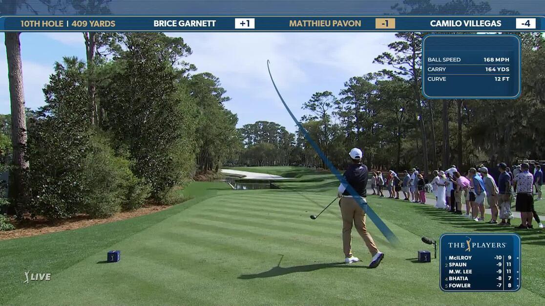 Matthieu Pavon | Round 2 | 10th hole | Shot 1 | 2025 THE PLAYERS
