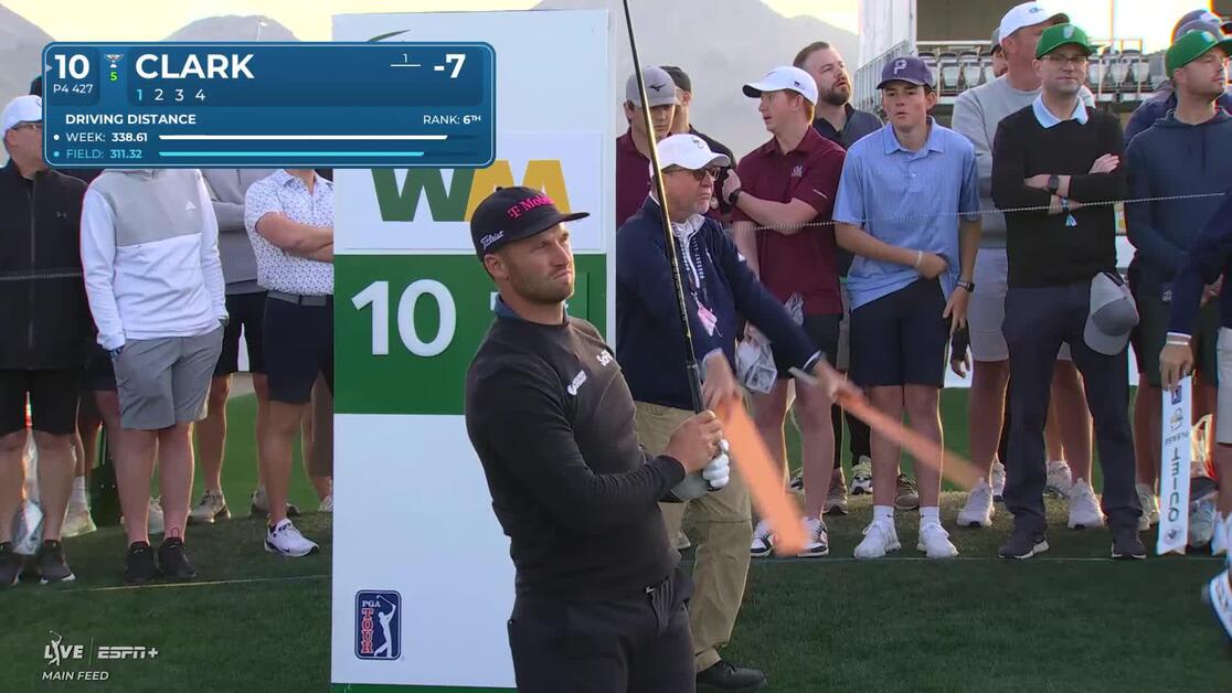 Wyndham Clark | Round 2 | 10th hole | Shot 1 | 2025 WM Phoenix Open
