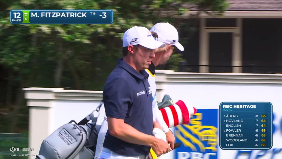 Matt Fitzpatrick | Round 1 | 12th hole | Shot 1 | 2026 RBC Heritage