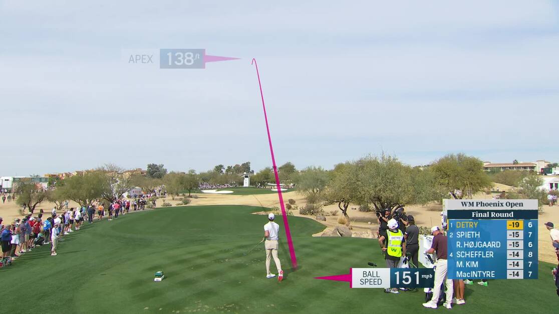 Thomas Detry | Round 4 | 7th hole | Shot 1 | 2025 WM Phoenix Open