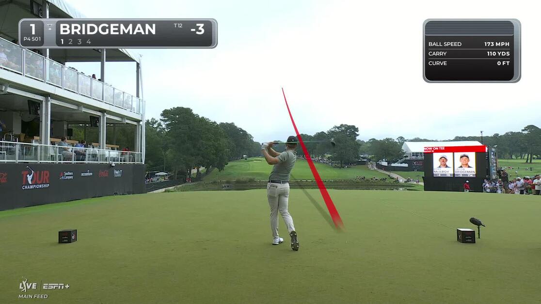 Jacob Bridgeman | Round 2 | 1st hole | Shot 1 | 2025 TOUR Championship