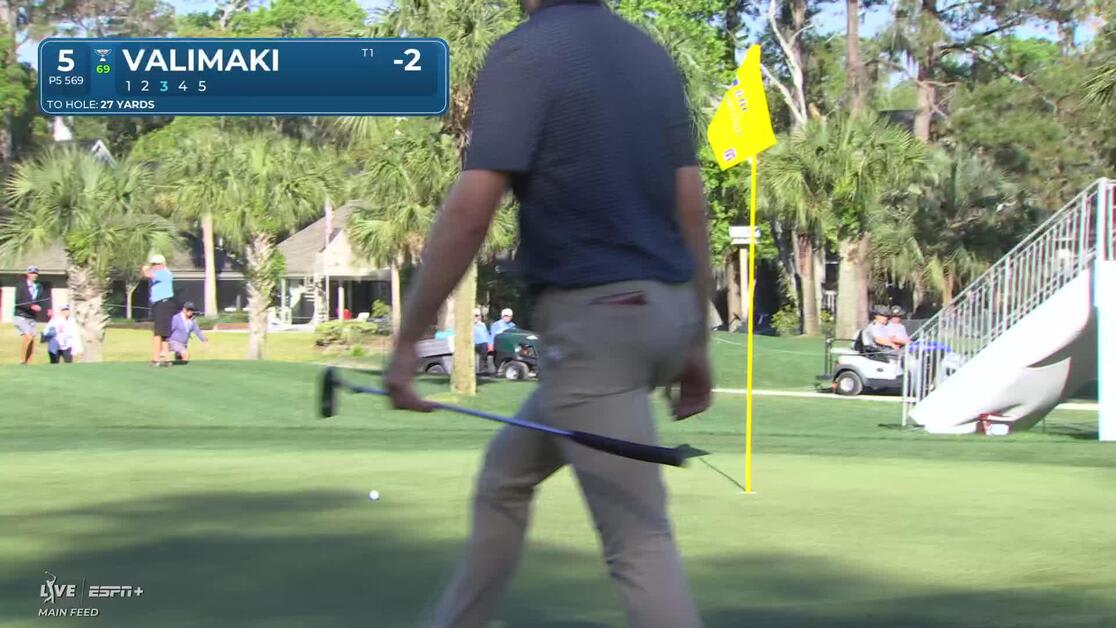 Sami Valimaki | Round 1 | 5th hole | Shot 3 | 2025 RBC Heritage