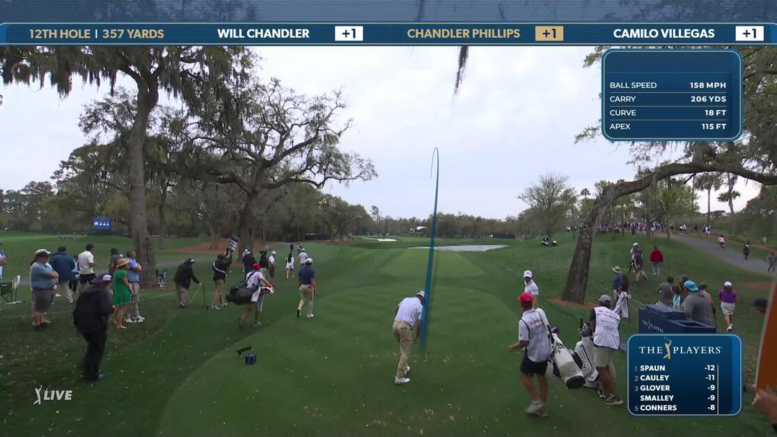 Chandler Phillips | Round 4 | 12th hole | Shot 1 | 2025 THE PLAYERS