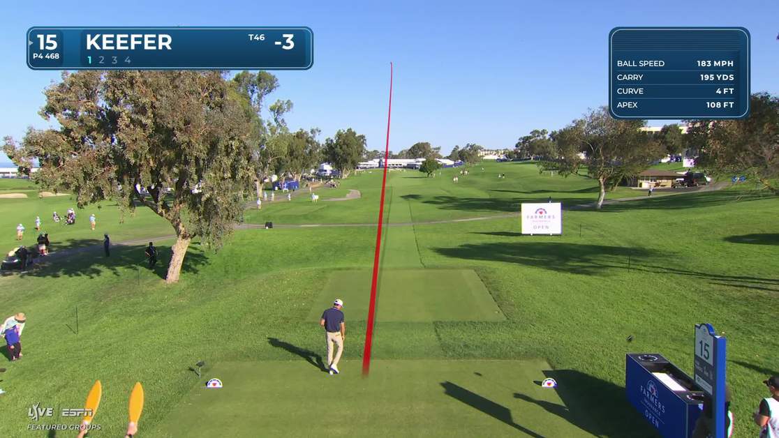 John Keefer | Round 4 | 15th hole | Shot 1 | 2026 Farmers