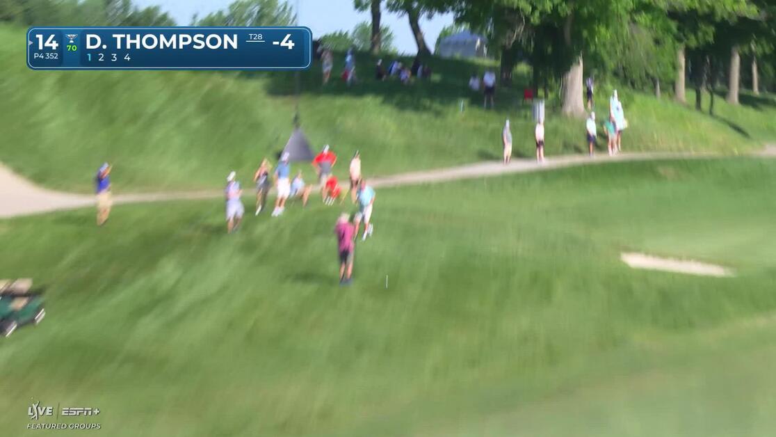 Davis Thompson | Round 2 | 14th hole | Shot 1 | 2025 John Deere