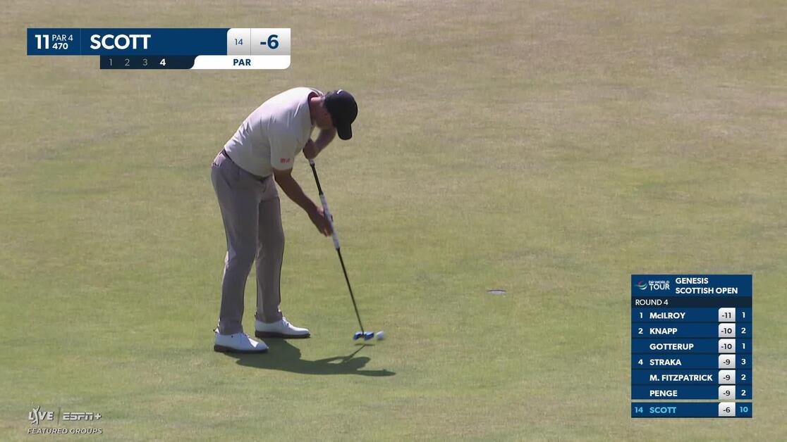 Adam Scott | Round 4 | 11th hole | Shot 4 | 2025 Genesis Scottish Open