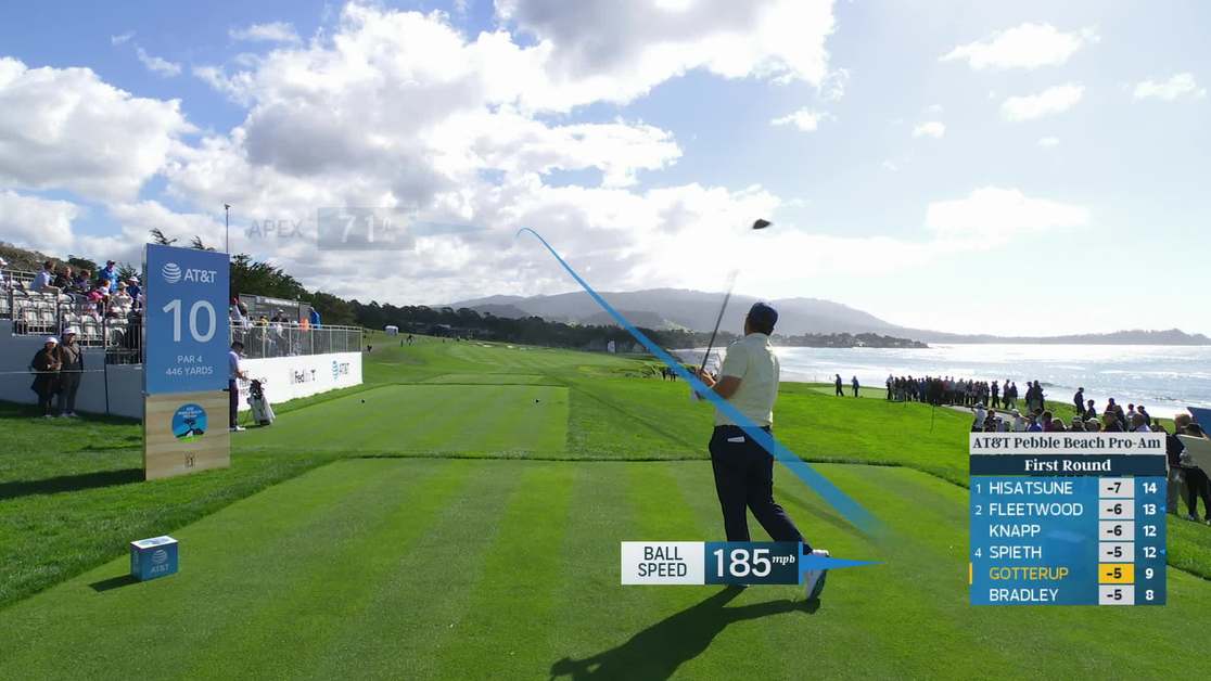 Chris Gotterup | Round 1 | 10th hole | Shot 1 | 2026 AT&T Pebble Beach