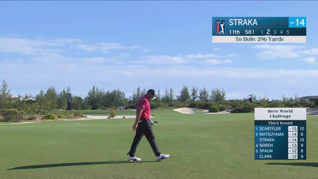 Sepp Straka | Round 3 | 11th hole | Shot 2 | 2025 Hero World Challenge