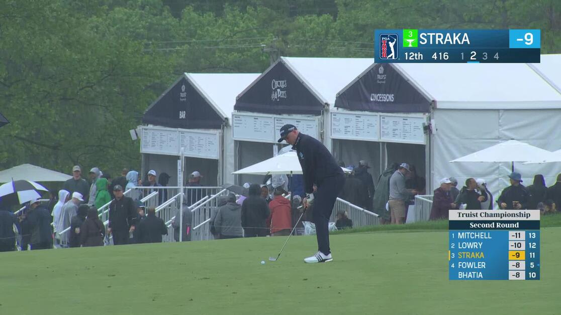 Sepp Straka | Round 2 | 12th hole | Shot 2 | 2025 Truist Championship