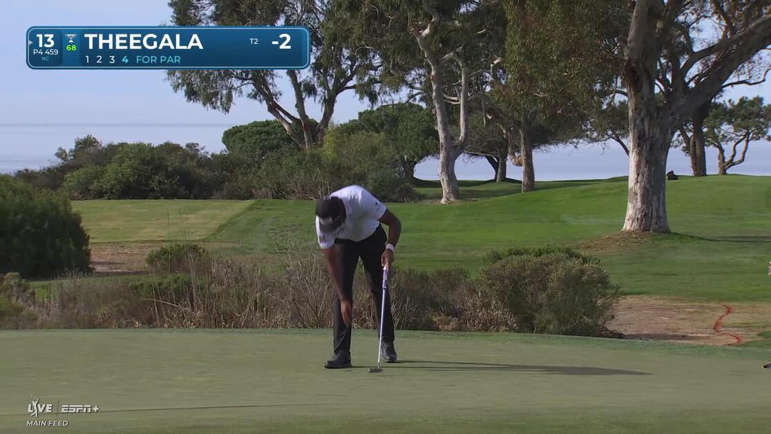 Sahith Theegala | Round 1 | 13th hole | Shot 5 | 2025 Farmers