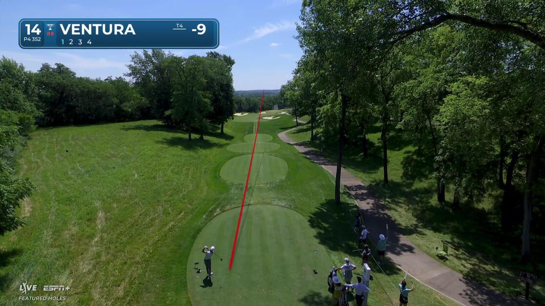 Kristoffer Ventura | Round 2 | 14th hole | Shot 1 | 2025 John Deere