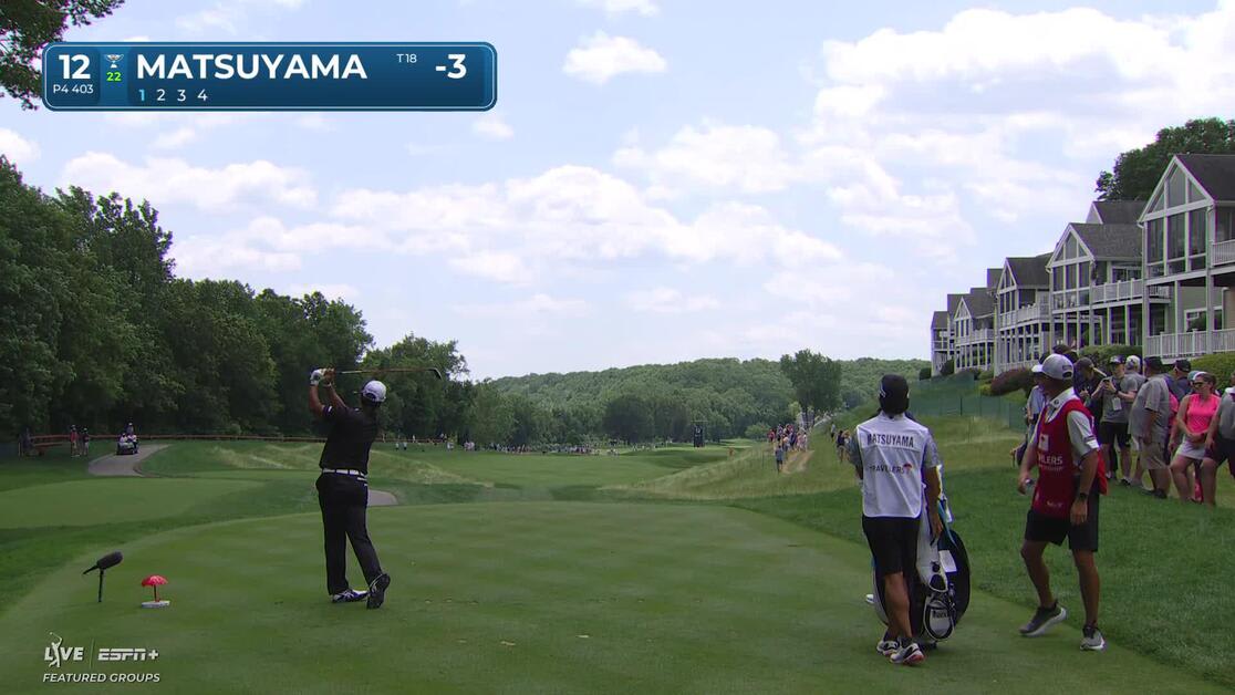 Hideki Matsuyama | Round 2 | 12th hole | Shot 1 | 2025 Travelers
