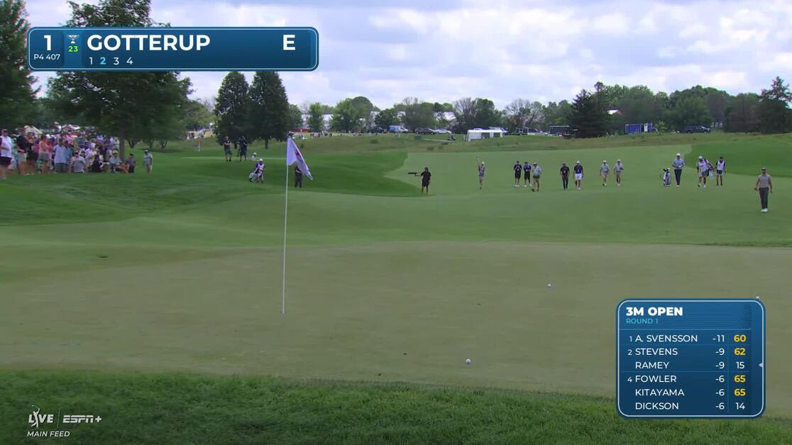 Chris Gotterup | Round 1 | 1st hole | Shot 2 | 2025 3M Open