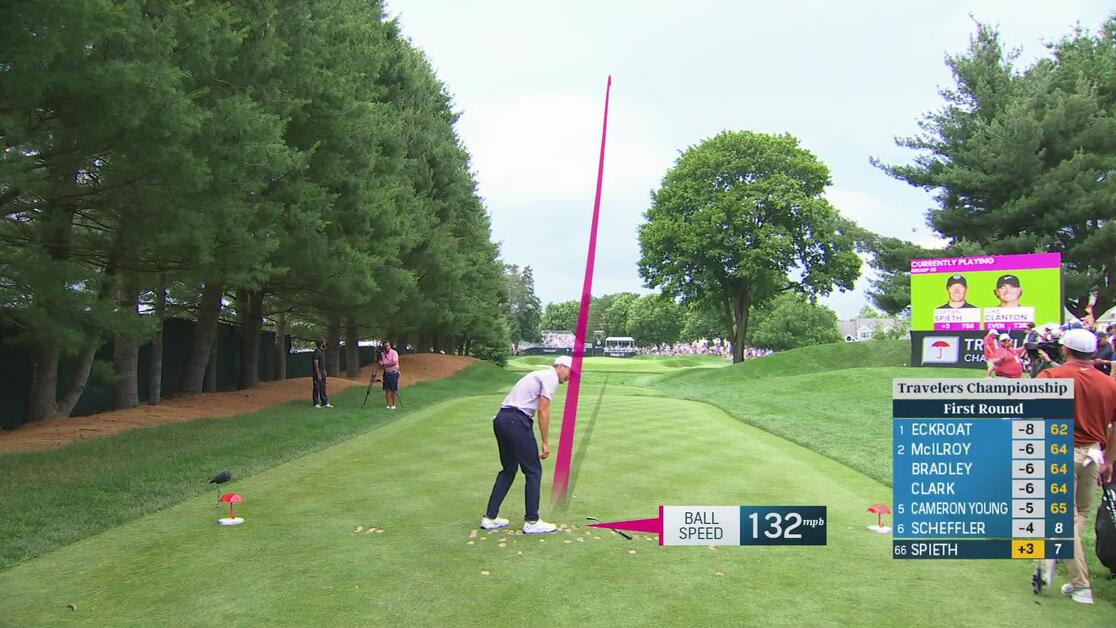Jordan Spieth | Round 1 | 8th hole | Shot 1 | 2025 Travelers