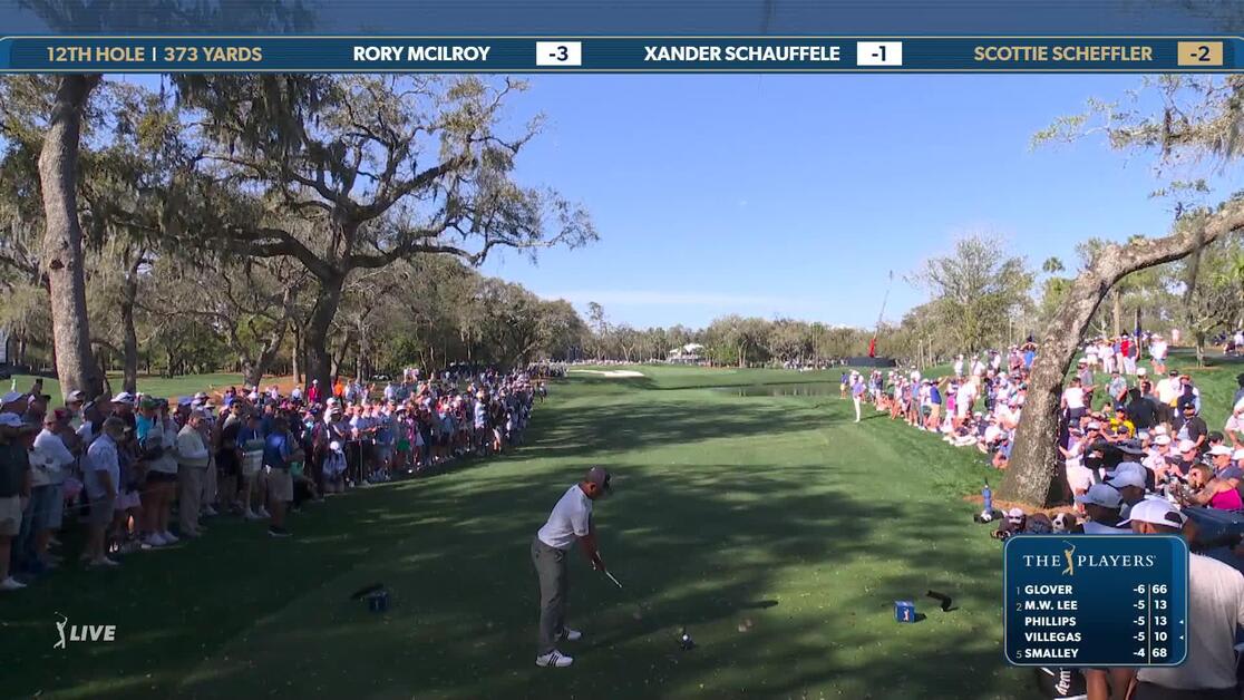 Xander Schauffele | Round 1 | 12th hole | Shot 1 | 2025 THE PLAYERS