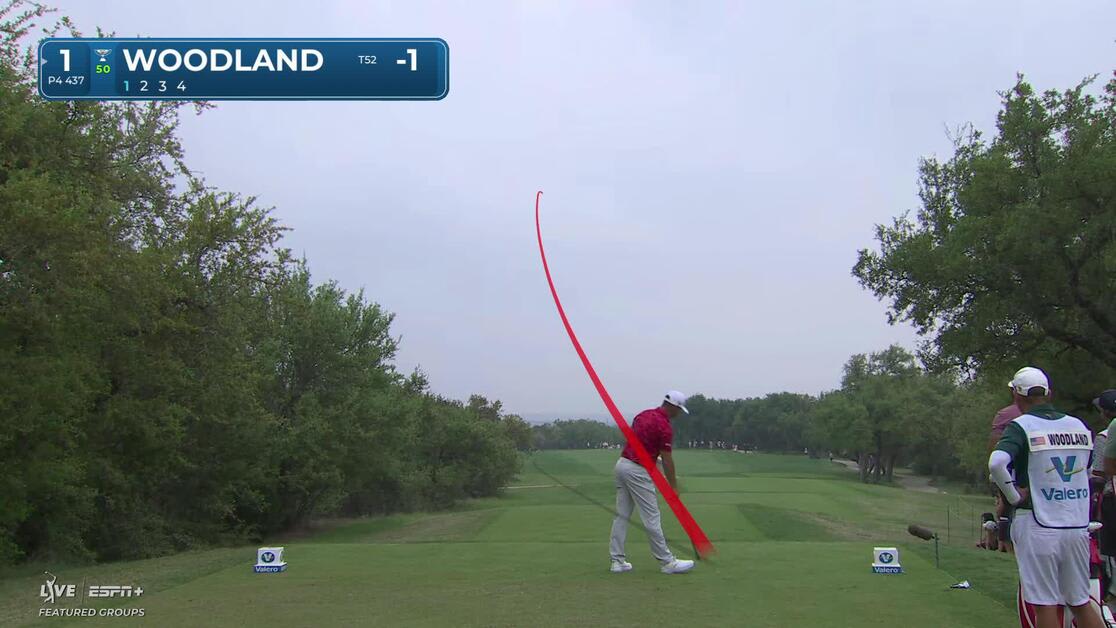 Gary Woodland | Round 2 | 1st hole | Shot 1 | 2025 Valero