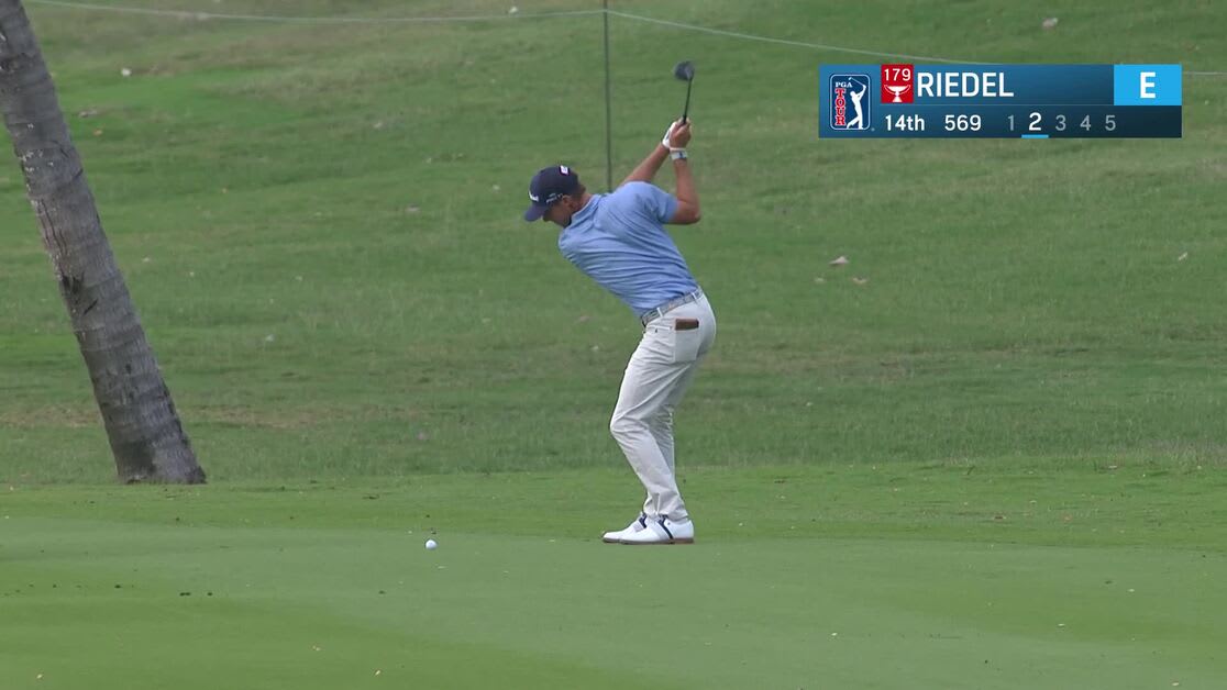 Matthew Riedel | Round 2 | 14th hole | Shot 2 | 2025 Mexico Open
