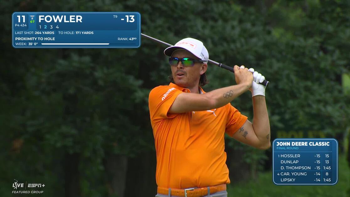 Rickie Fowler | Round 4 | 11th hole | Shot 2 | 2025 John Deere