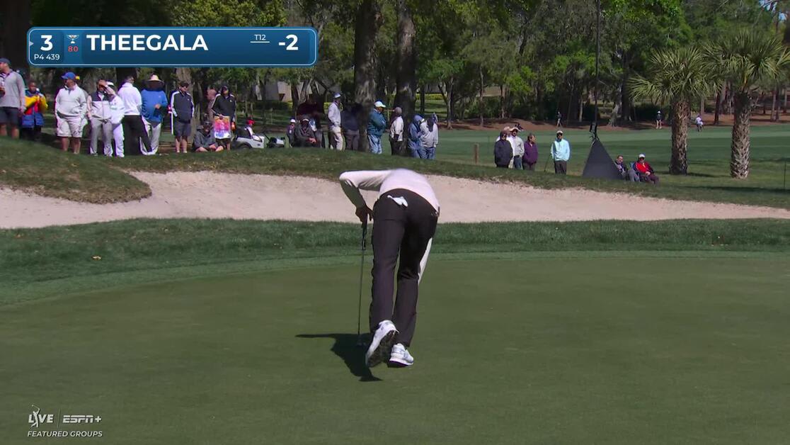 Sahith Theegala | Round 2 | 3rd hole | Shot 5 | 2025 Valspar