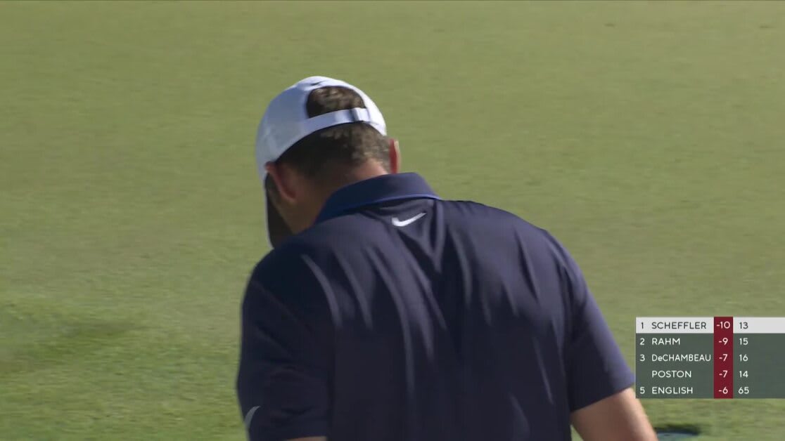 Scottie Scheffler’s saucy bunker shot secures birdie at PGA Championship
