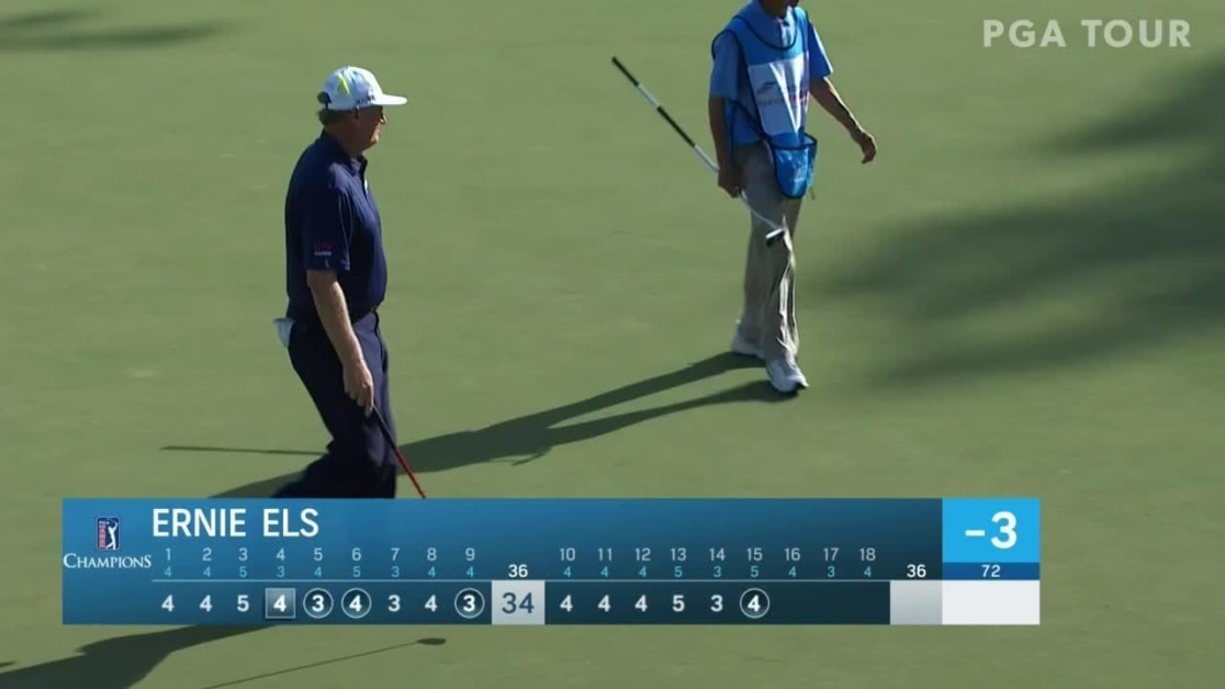Ernie Els makes short birdie putt at FURYK & FRIENDS