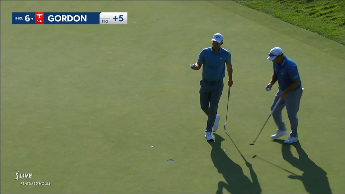 Will Gordon gets up-and-down for birdie at the Memorial