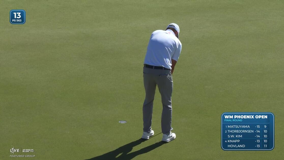 Kevin Roy makes birdie on No. 13 at WM Phoenix Open