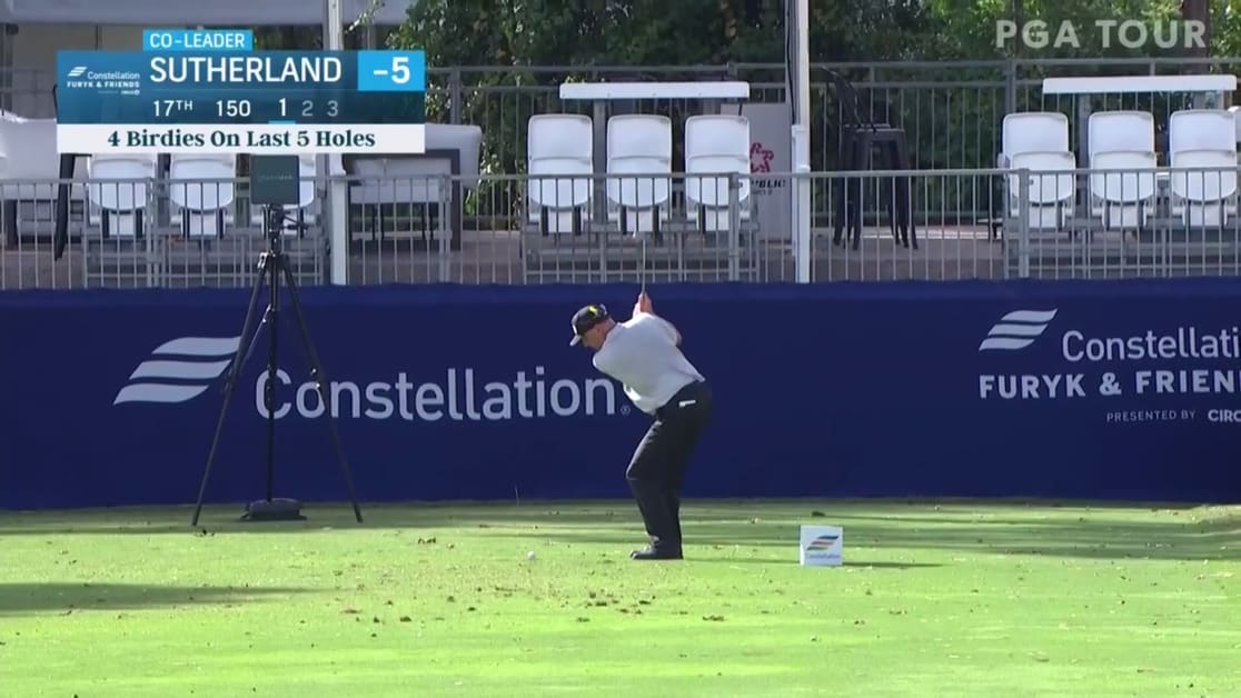 Kevin Sutherland's nice tee shot leads to birdie at FURYK & FRIENDS