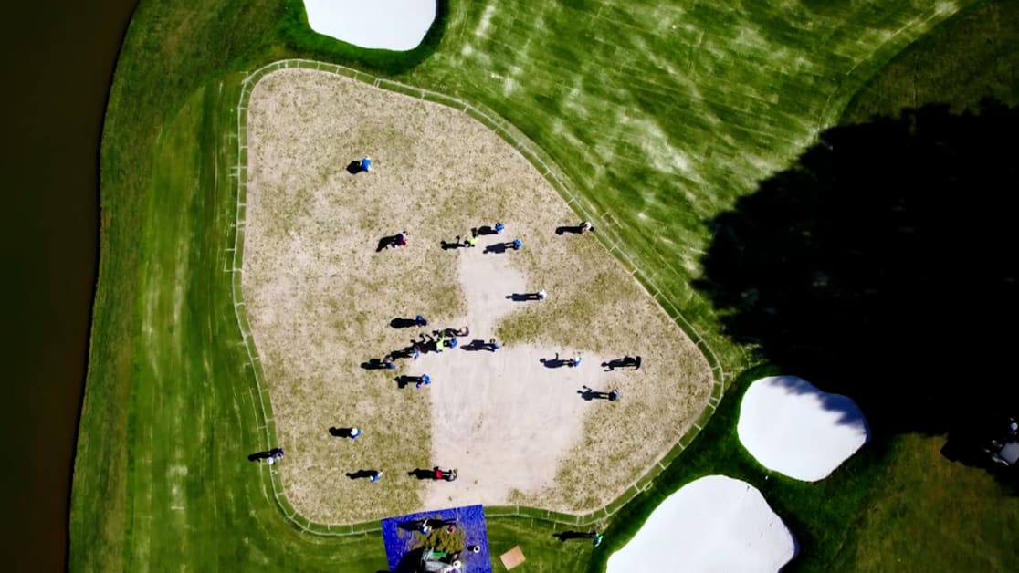 East Lake restoration: Sprigging the greens