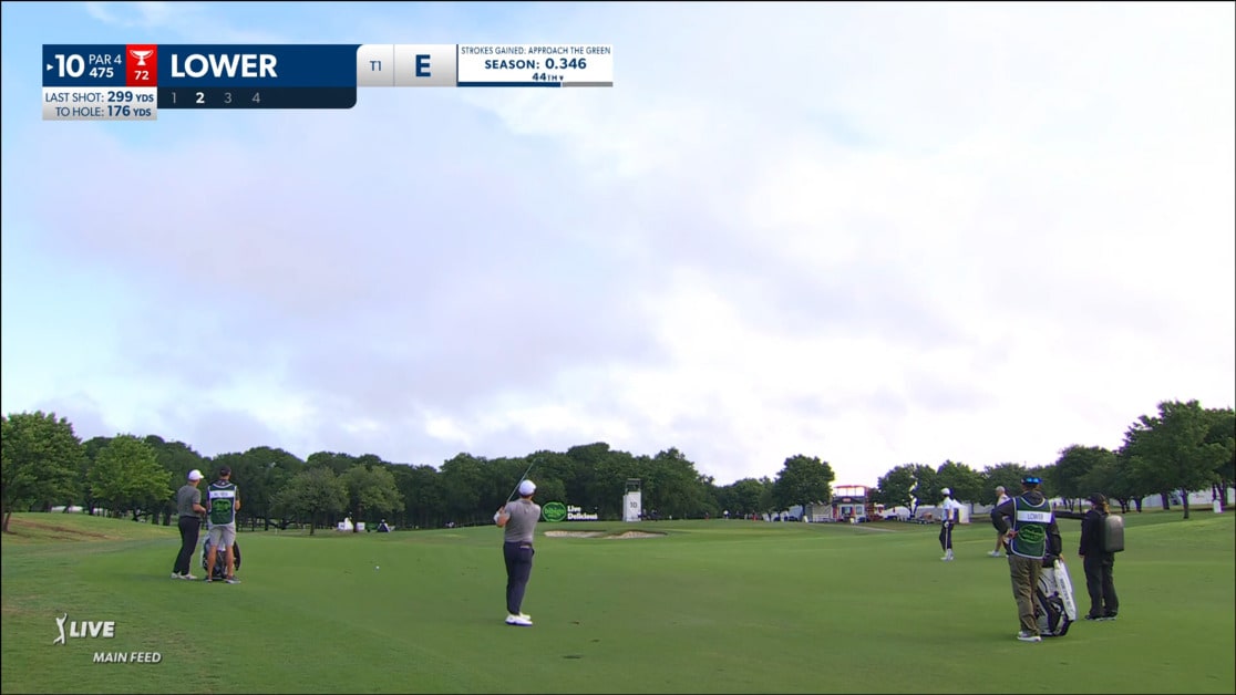 Justin Lower goes right at the flag to set up birdie at CJ CUP Byron Nelson