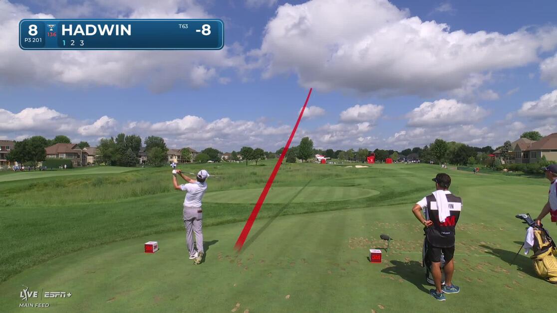 Adam Hadwin flights tee shot to set up birdie at 3M Open