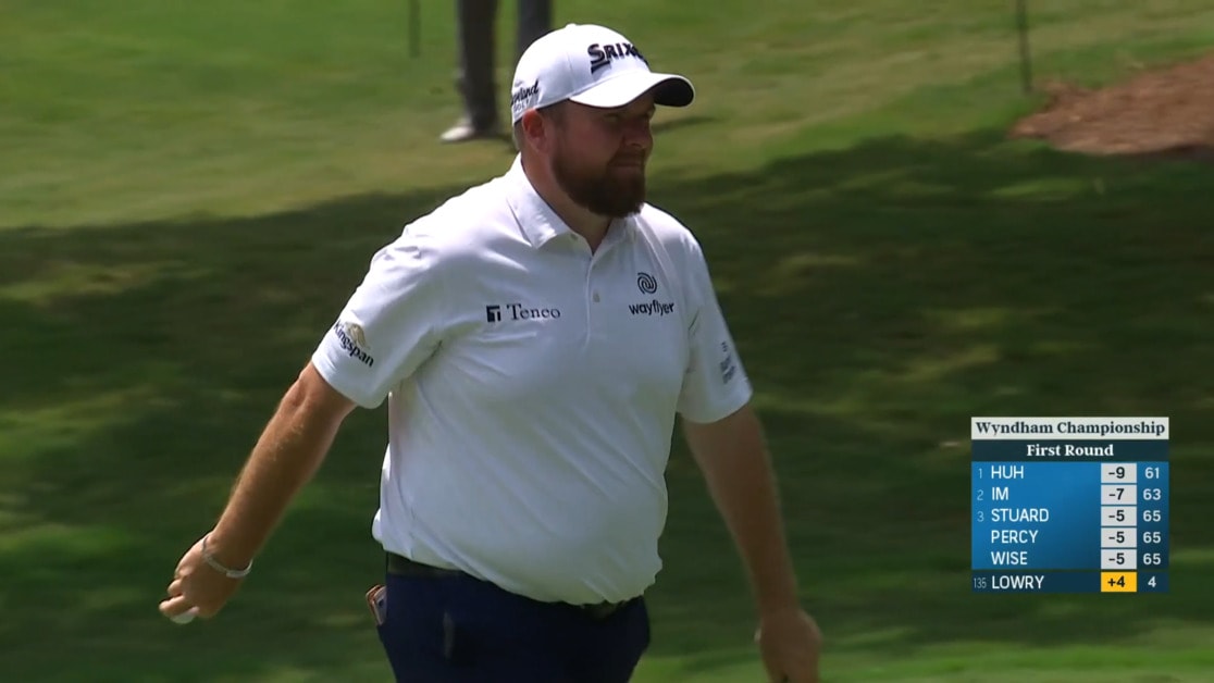 Shane Lowry makes 10-foot putt for eagle at Wyndham