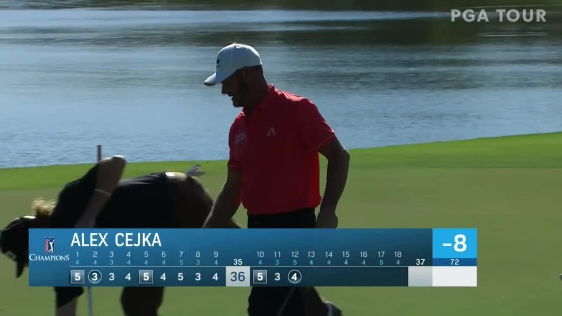 Alex Cejka makes birdie on No. 12 at SAS Championship