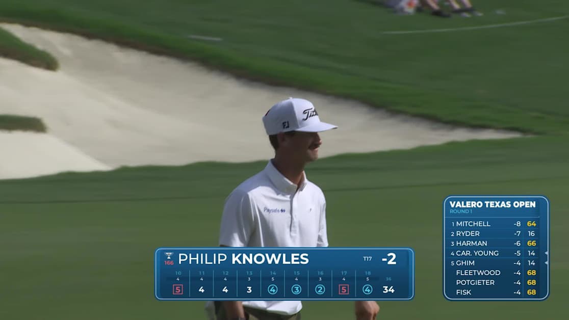 Philip Knowles sinks a 31-foot birdie putt at Valero