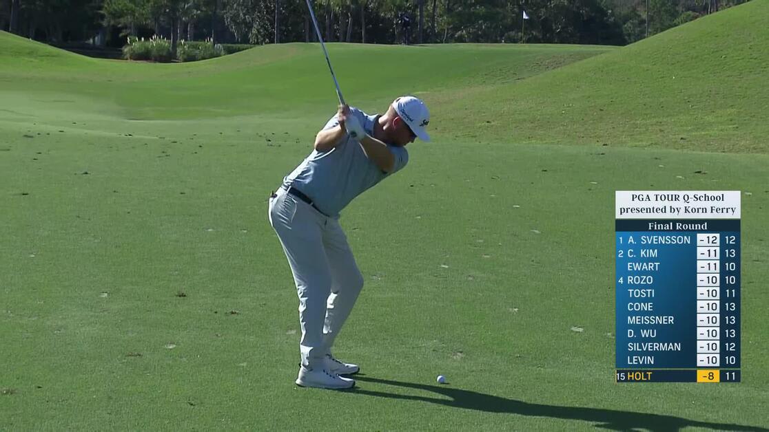 Ian Holt makes birdie on No. 12 at PGA TOUR Q-School