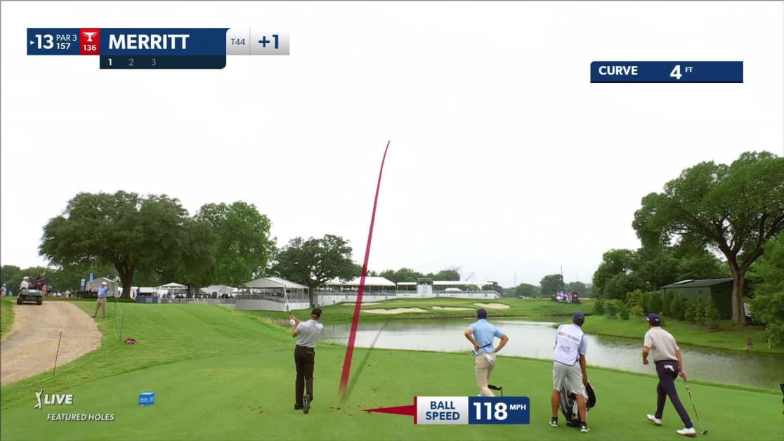 Troy Merritt's tight tee shot yields birdie at Charles Schwab
