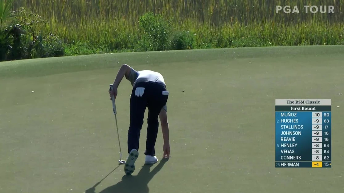 Jim Herman sticks approach to set up birdie at The RSM Classic
