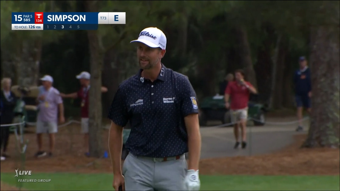 Webb Simpson sticks wedge to set up birdie at RBC Heritage