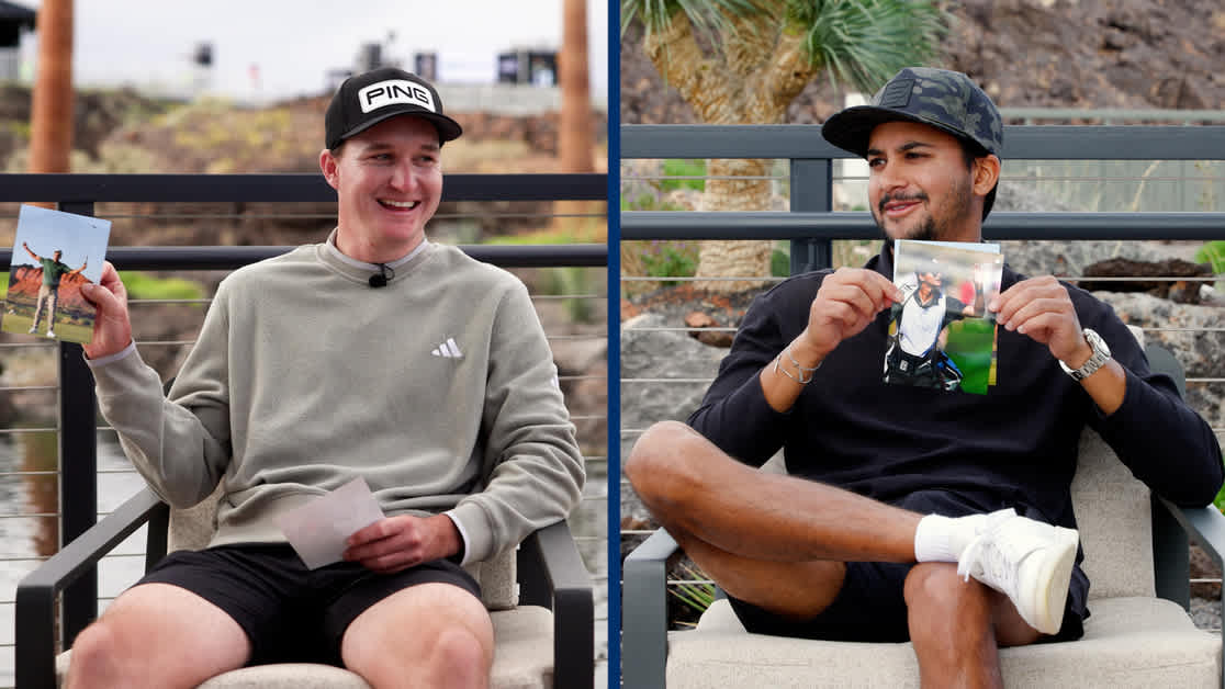 Matt McCarty and caddie test their knowledge about each other