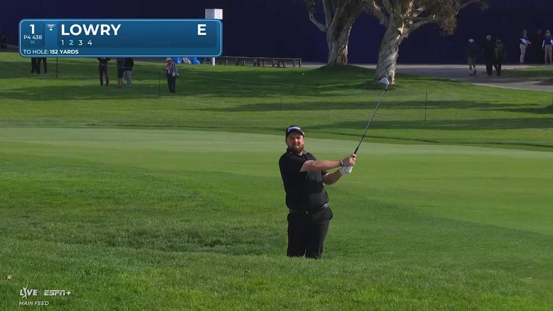 Shane Lowry picks it nicely from fairway bunker and makes birdie at Farmers