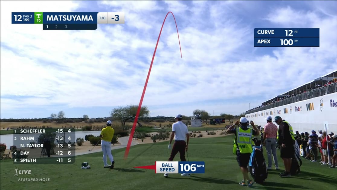 Hideki Matsuyama's quality tee shot leads to birdie at WM Phoenix Open