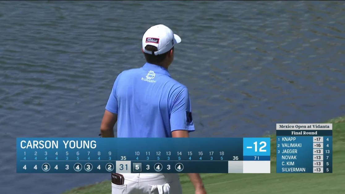 Carson Young makes birdie on No. 14 at Mexico Open