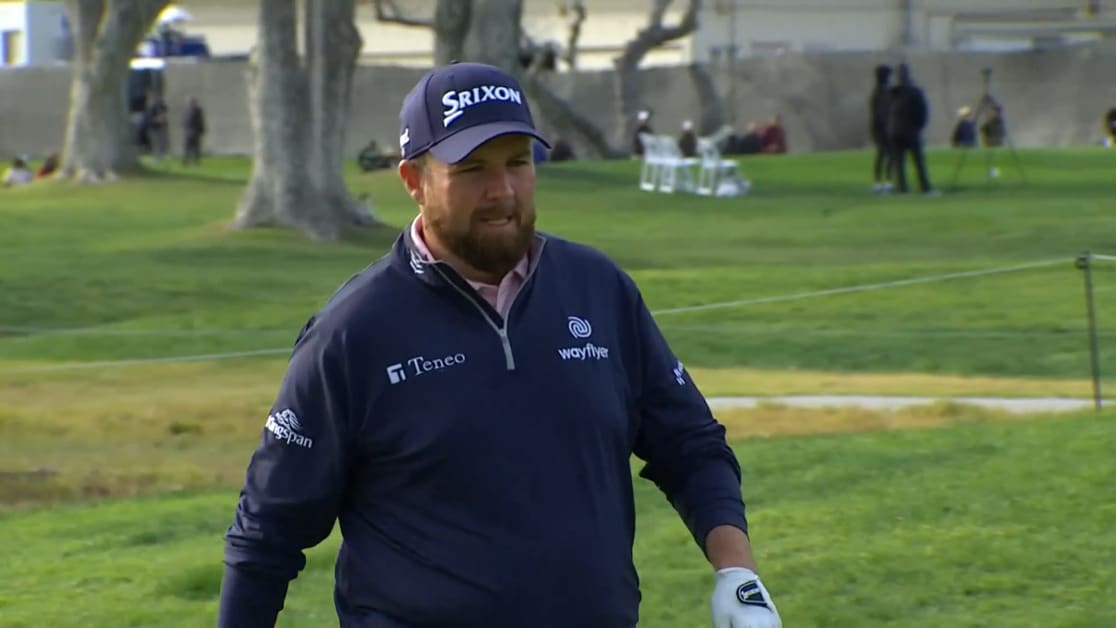 Shane Lowry holes chip-shot for eagle at Genesis