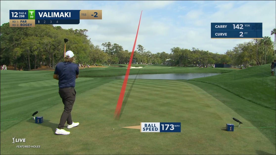 Sami Valimaki drives the green and makes birdie at THE PLAYERS